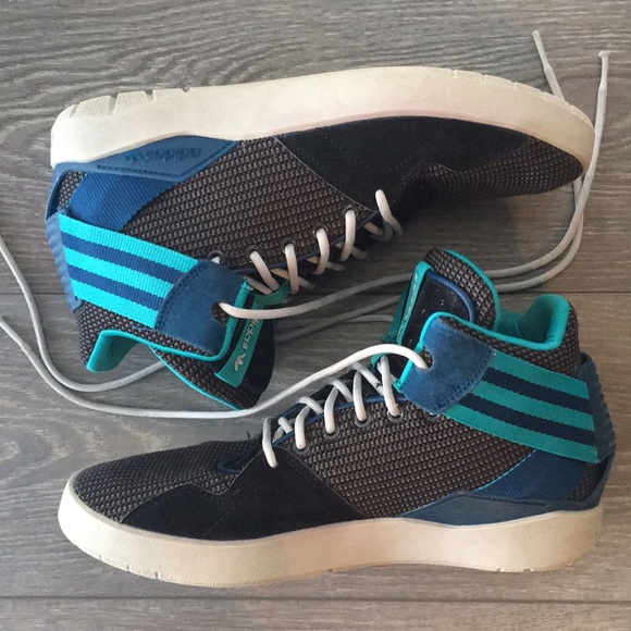adidas | Shoes | Very Cool Bluegray Adidas High Top Sneakers 85 | Poshmark